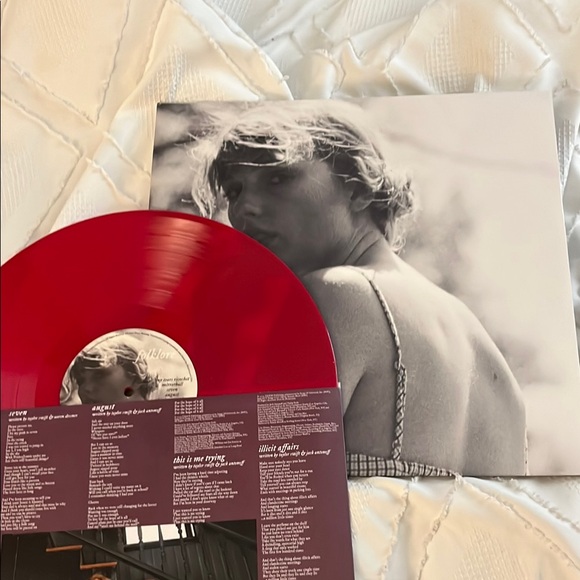 Other | Red Vinyl Record With Black And White Album Cover | Poshmark